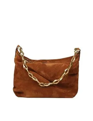 JIMMY CHOO JIMMY CHOO HOBO BAG IN SOFT SUEDE - Tanlight Gold