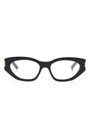 Saint Laurent Polished Cat-eye Glasses - Black