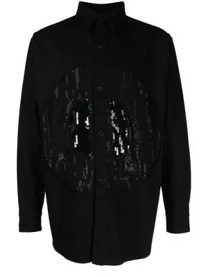 EDWARD CUMING Sequinned Spread-collar Shirt