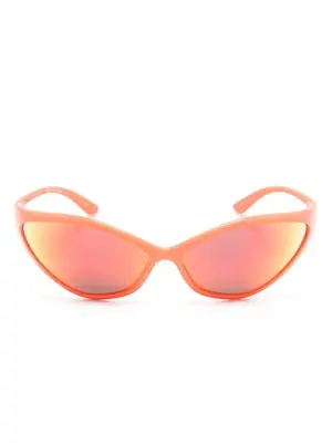 Balenciaga 90s Oval Sunglasses - Orange
