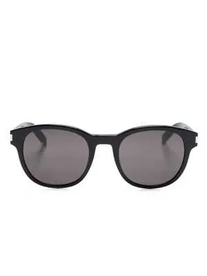 Saint Laurent Logo-engraved Sunglasses - Black