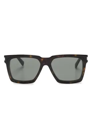 Saint Laurent Tortoiseshell Square Frame Sunglasses - Brown