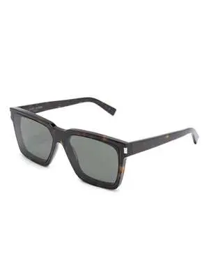 Saint Laurent Tortoiseshell Square Frame Sunglasses - Brown