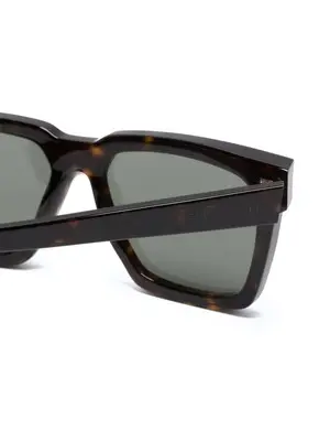 Saint Laurent Tortoiseshell Square Frame Sunglasses - Brown