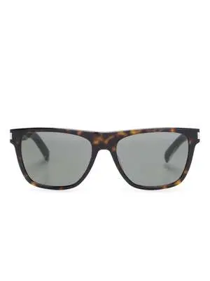 Saint Laurent Tortoiseshell Square Frame Sunglasses - Brown