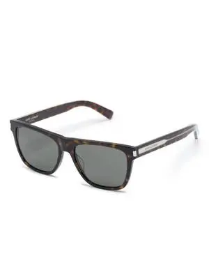 Saint Laurent Tortoiseshell Square Frame Sunglasses - Brown