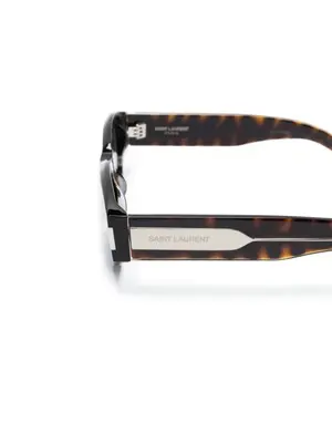 Saint Laurent Tortoiseshell Oval Sunglasses - Brown