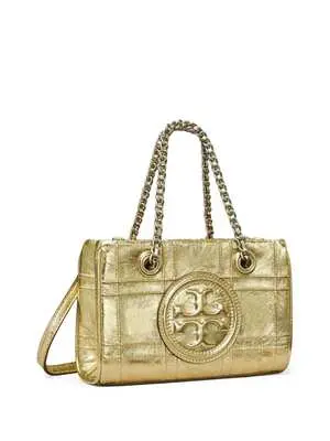 Tory Burch Mini Fleming Soft Metallic Chain Quilted Tote Bag
