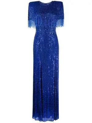 Jenny Packham Lyla Embellished Gown - Blue