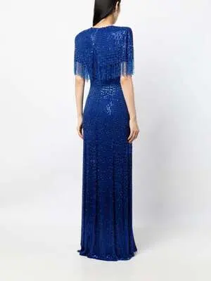 Jenny Packham Lyla Embellished Gown - Blue
