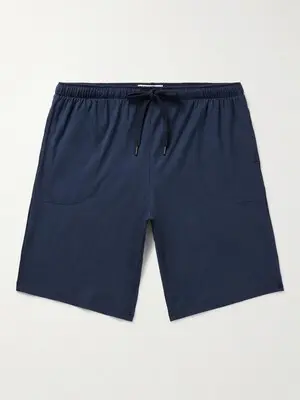 Derek Rose Basel 1 Stretch Micro Modal Jersey Pyjama Shorts - Blue