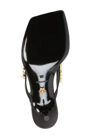 Versace Crystal Kitten Heel Flip Flop