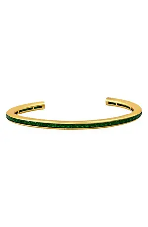 CRISLU Cubic Zirconia Cuff Bracelet - Emerald