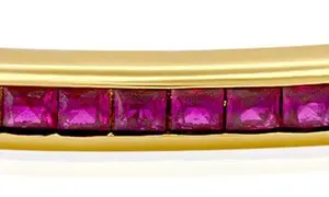 CRISLU Cubic Zirconia Cuff Bracelet - Ruby