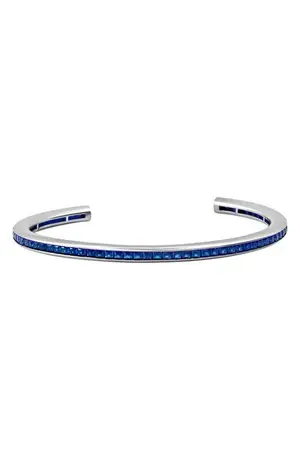 CRISLU Cubic Zirconia Cuff Bracelet - Sapphire