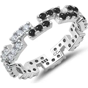 CRISLU Cubic Zirconia Eternity Ring - Black