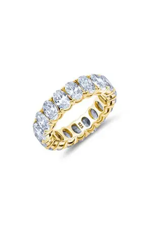 CRISLU Oval-cut Eternity Band Ring - Gold