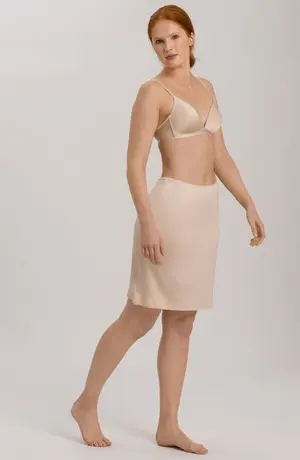 Hanro Satin Deluxe Half Slip - Natural