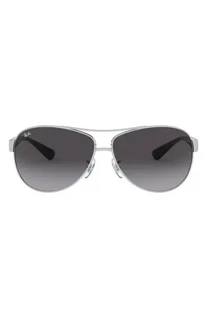 Ray-ban Ray-Ban 67mm Gradient Pilot Sunglasses Silver