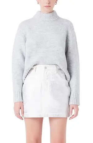 GREY LAB Mock Neck Pullover Sweater - Grey