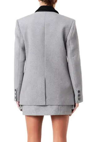 GREY LAB Oversized Wool-blend Blazer