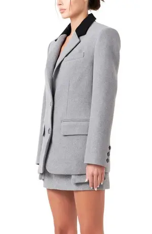 GREY LAB Oversized Wool-blend Blazer