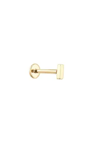 Monica Vinader Bar Single Flat Back Stud Earring - Gold