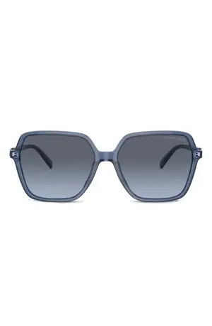 Michael Kors Michael Kors Jasper Square Frame Sunglasses Blue Transparent/blue Gradient