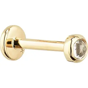 Monica Vinader Siren Mini Crystal Single Labret Stud - Gold