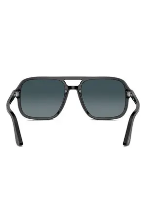 Persol 58mm Polarized Pilot Sunglasses