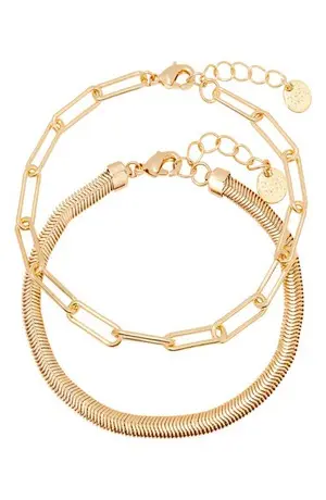 BROOK & YORK Colette Set Of Two Bracelets - Gold