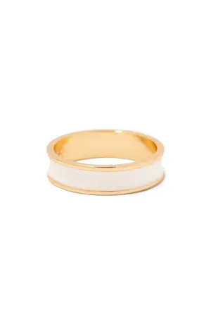 BROOK & YORK Madison Enamel Ring - Gold/cream