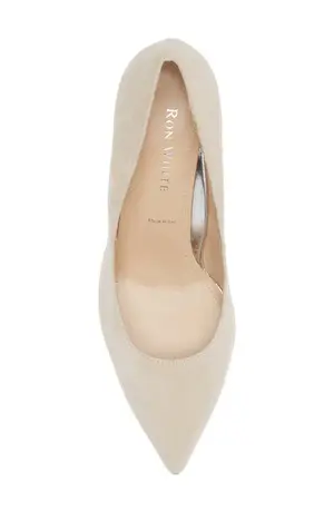 Ron White Pointed-toe Pump - Light Beige