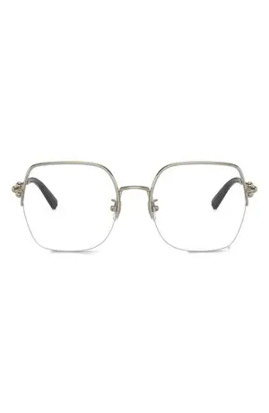 Tiffany & Co. 56mm Square Optical Eyeglasses - Pale Gold