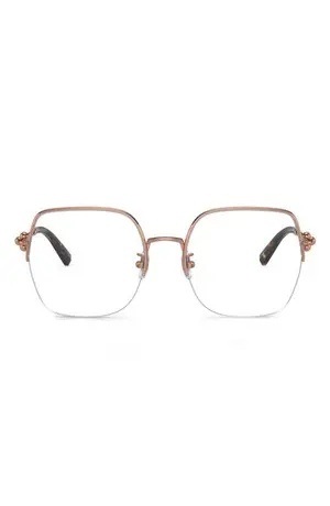 Tiffany & Co. 56mm Square Optical Eyeglasses - Rose Gold