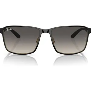 Ray-ban 59mm Square Frame Gradient Sunglasses - Black