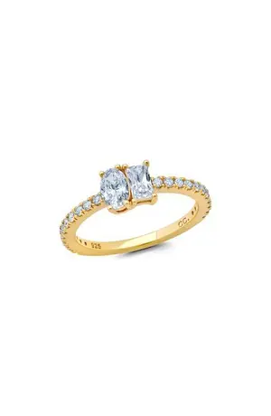 CRISLU Cubic Zirconia Ring - Yellow Gold