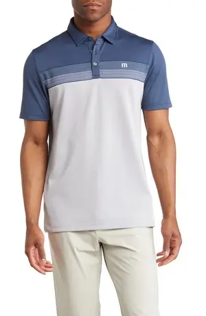 Travis Mathew Dinner Cruise Stripe Stretch Golf Polo