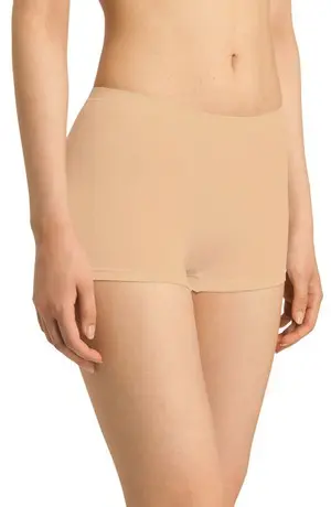 Hanro Touch Feel High Waist Boyshorts - Beige