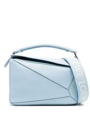 Loewe Small Puzzle Leather Crossbody Bag Blue