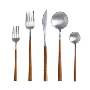 COSTA NOVA Mito Cable 5 Piece Place Setting - Wood