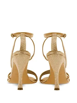FERRAGAMO 105mm Crystal-embellished Leather Sandals