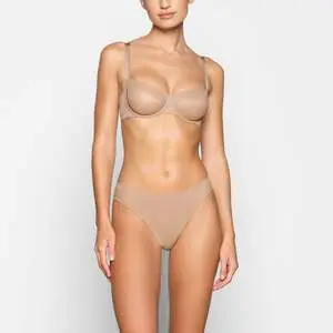 SKIMS No Show Unlined Balconette Bra Clay
