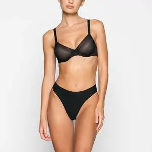 SKIMS No Show Unlined Demi Bra - Onyx