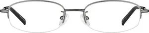 Zenni Oval Half-rim Stainless Steel Eyeglasses - Gray
