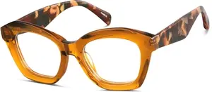 Zenni Square Glasses 2030339 Amber