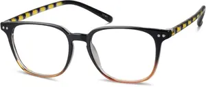 Zenni Square Glasses 2030339 Black Pattern