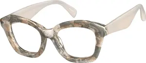 Zenni Square Glasses 2030339 Blush Pattern