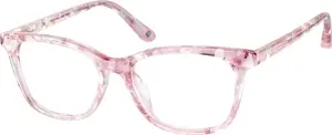 Zenni Square Glasses 2030339 Pink Marble