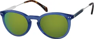 Zenni Round Full Rim Frame Sunglasses Blue
